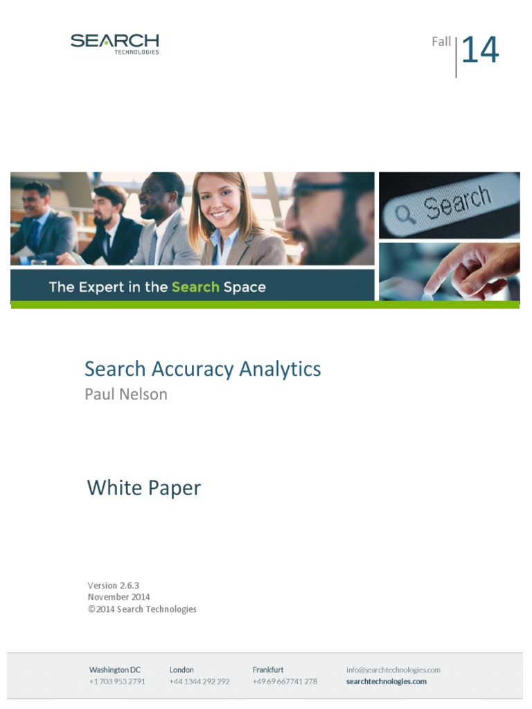 Search Accuracy Analytics White Paper | PDF | Information Retrieval ...