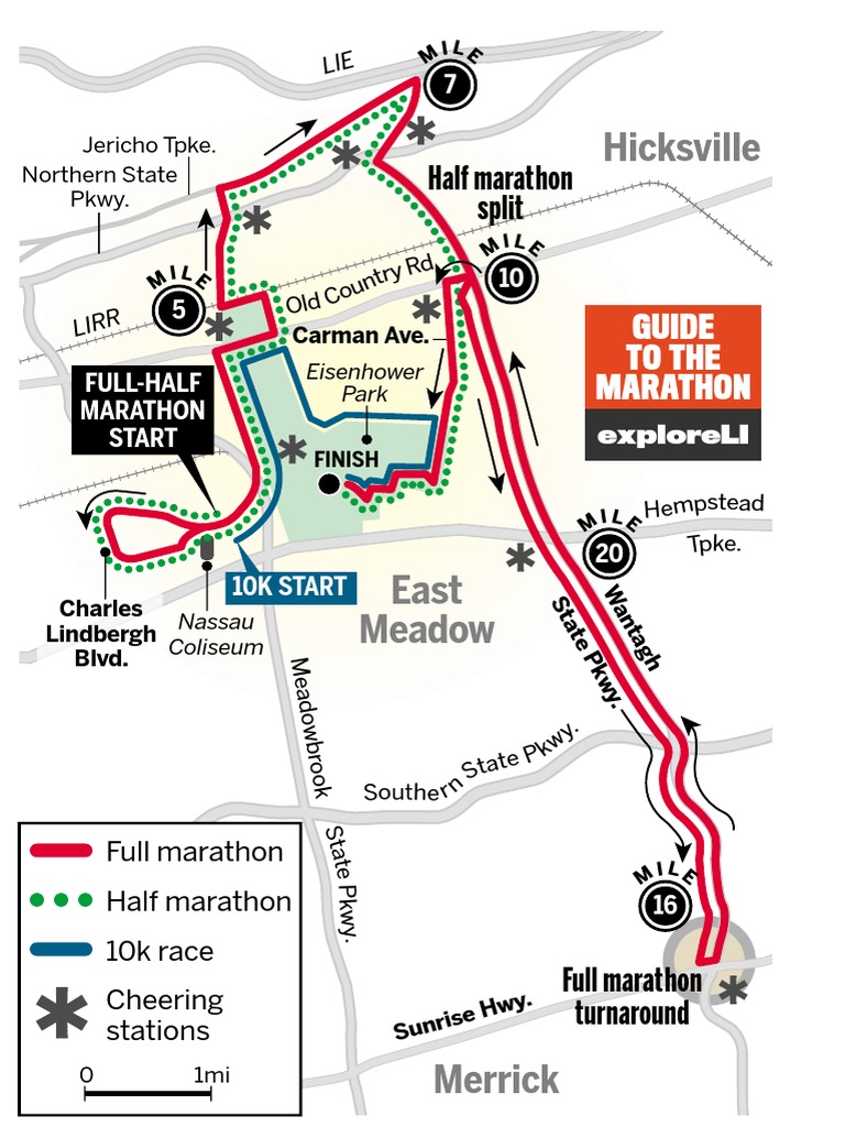 LI Marathon Map | PDF | Transport | Road Transport