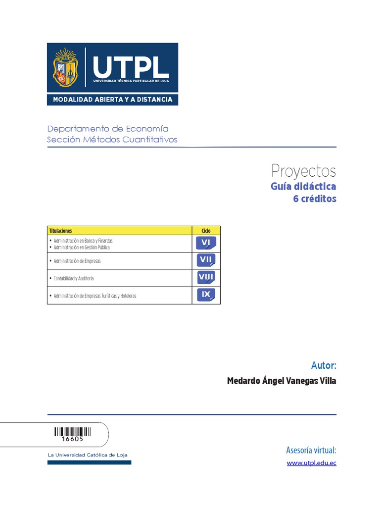 Guía de Proyectos para Estudiantes UTPL | PDF | Innovación | Mercado ...
