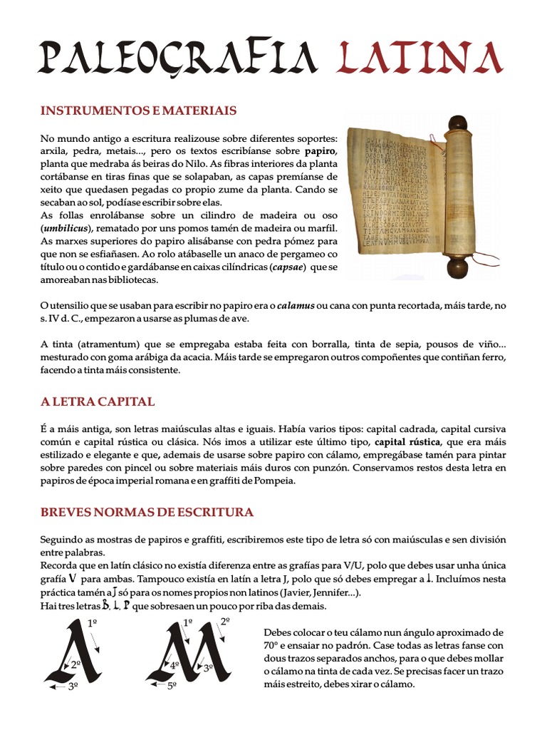 Plantilla para Escritura Latina | PDF