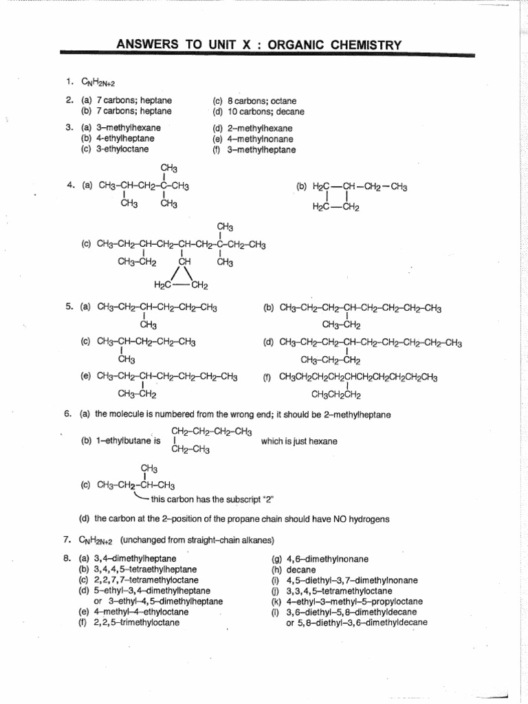 Organic Chemistry Hebden Question Answer | PDF