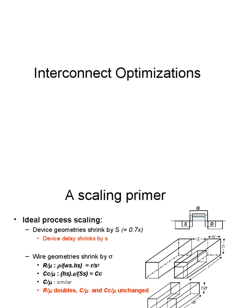 Interconnect Optimization Scaling Primer | PDF | Electronics ...