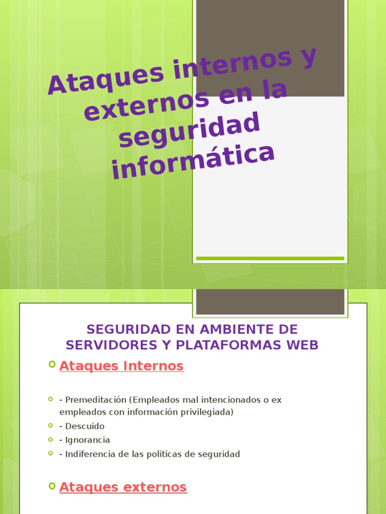 Ataques Internos y Externos | PDF