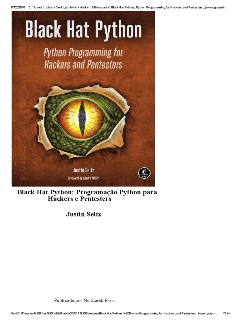 Black Hat Python para Hackers e Pentesters PDF | PDF