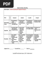 Role Play Rubric | PDF | Psychological Concepts | Communication