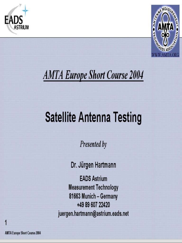 Satellite Antenna Testing | PDF | Antenna (Radio) | Wavelength