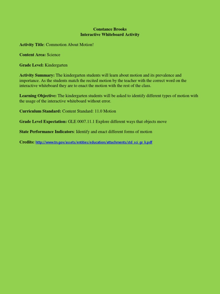 Interactive Whiteboard Activity | PDF