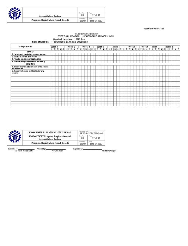 UTPRAS Procedures Manual for TVET | PDF | Business