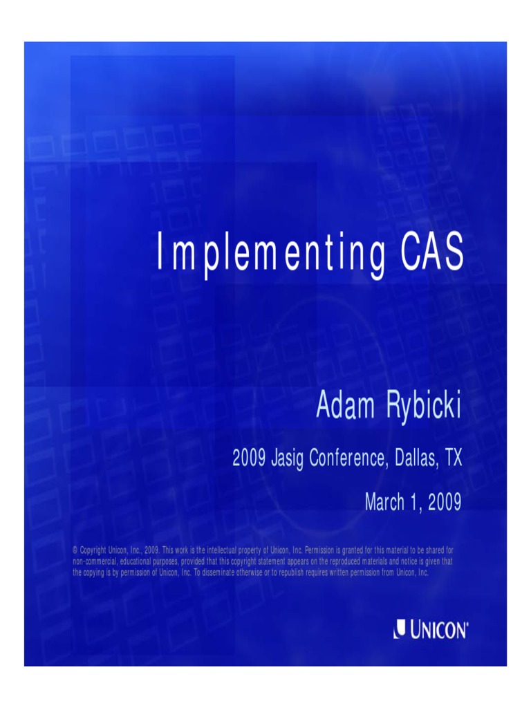 Implementing CAS | PDF | Areas Of Computer Science | Information ...