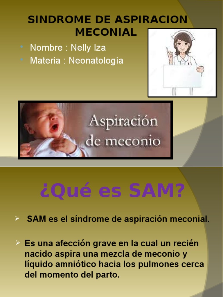 Sindrome de Aspiracion Meconial | PDF | Parto | Sistema respiratorio