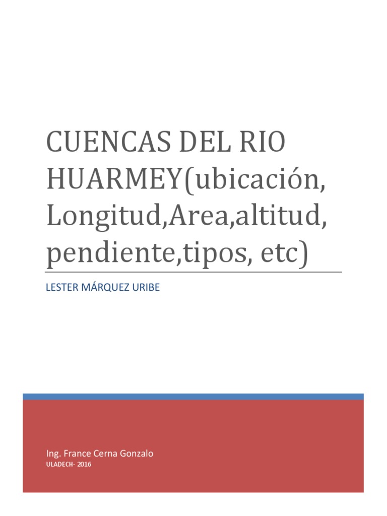 Cuencas de Huarmey | PDF | Cuenca de drenaje | Agua subterránea