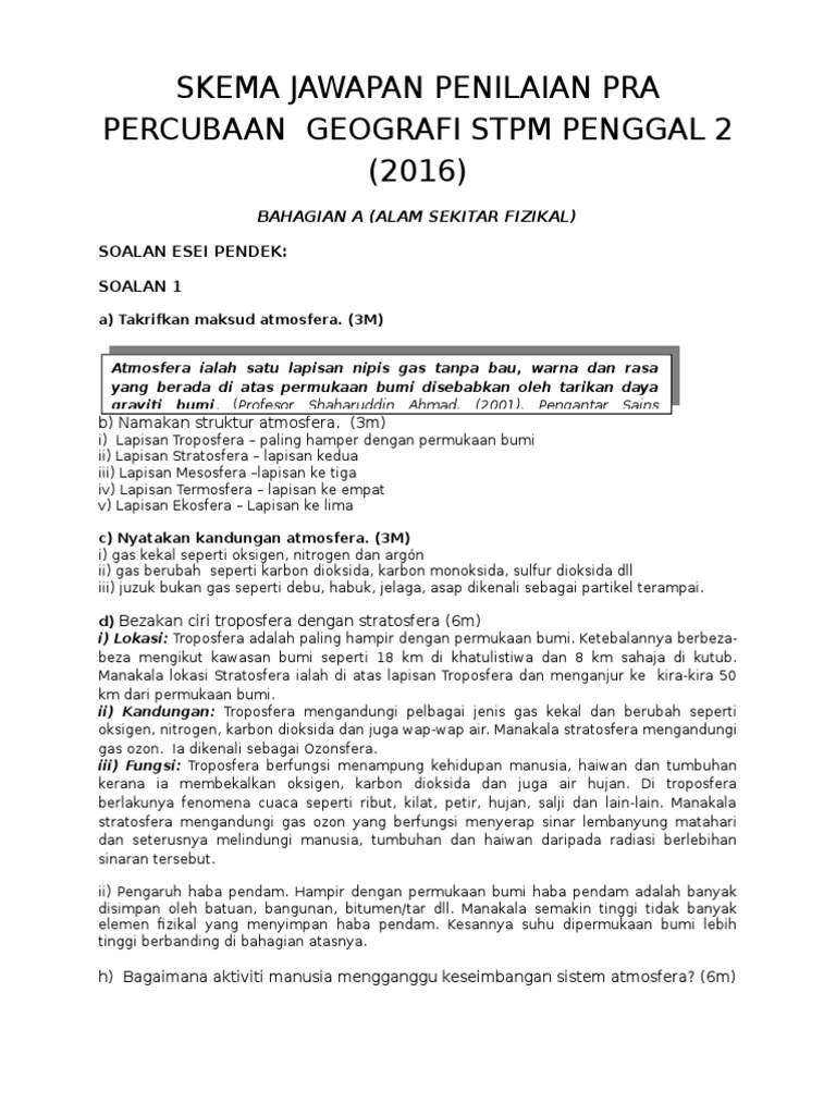 Skema JWP Pra Perc P2 STPM 2016 | PDF | Ilmu Sosial