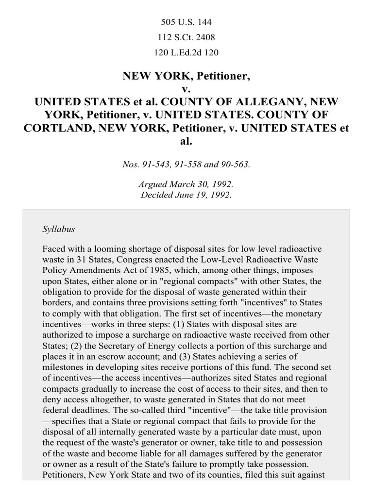 Legal Analysis of State vs. Federal Powers | PDF | Tenth Amendment To ...