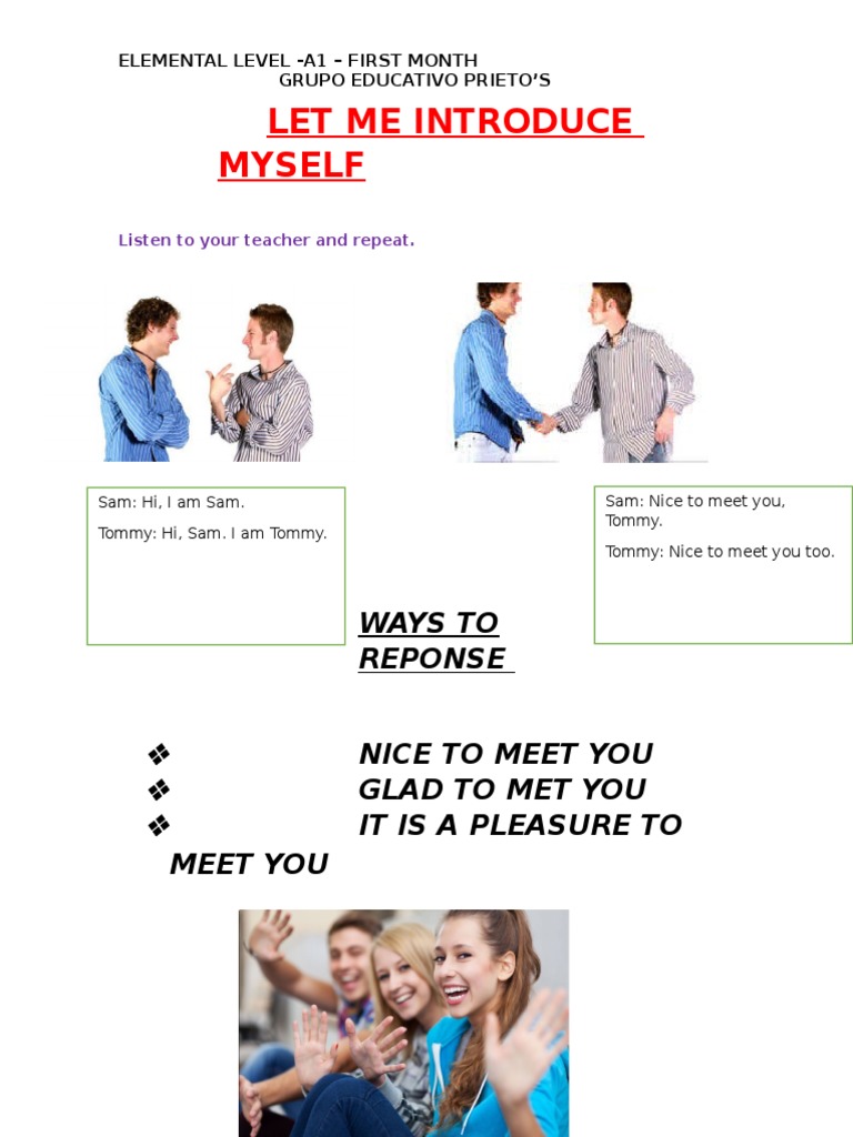 Let Me Introduce Myself: Ways To Reponse Nice To Meet You Glad To Met ...