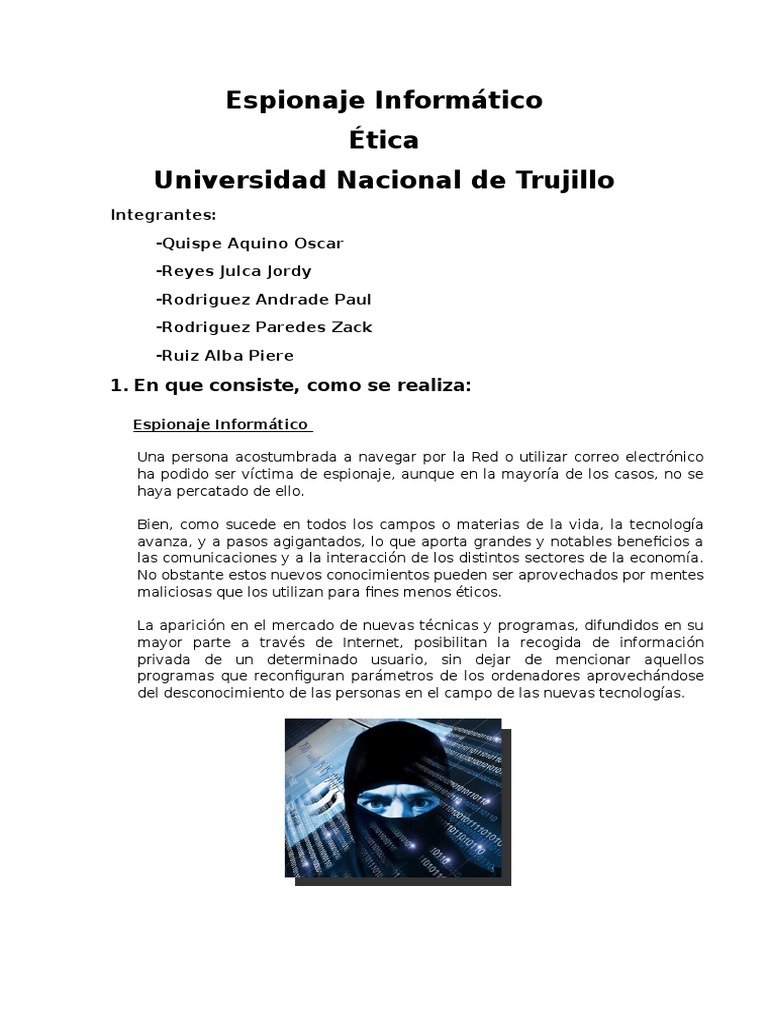 Espionaje Informático y Ética | PDF | Edward Snowden | Cibercrimen