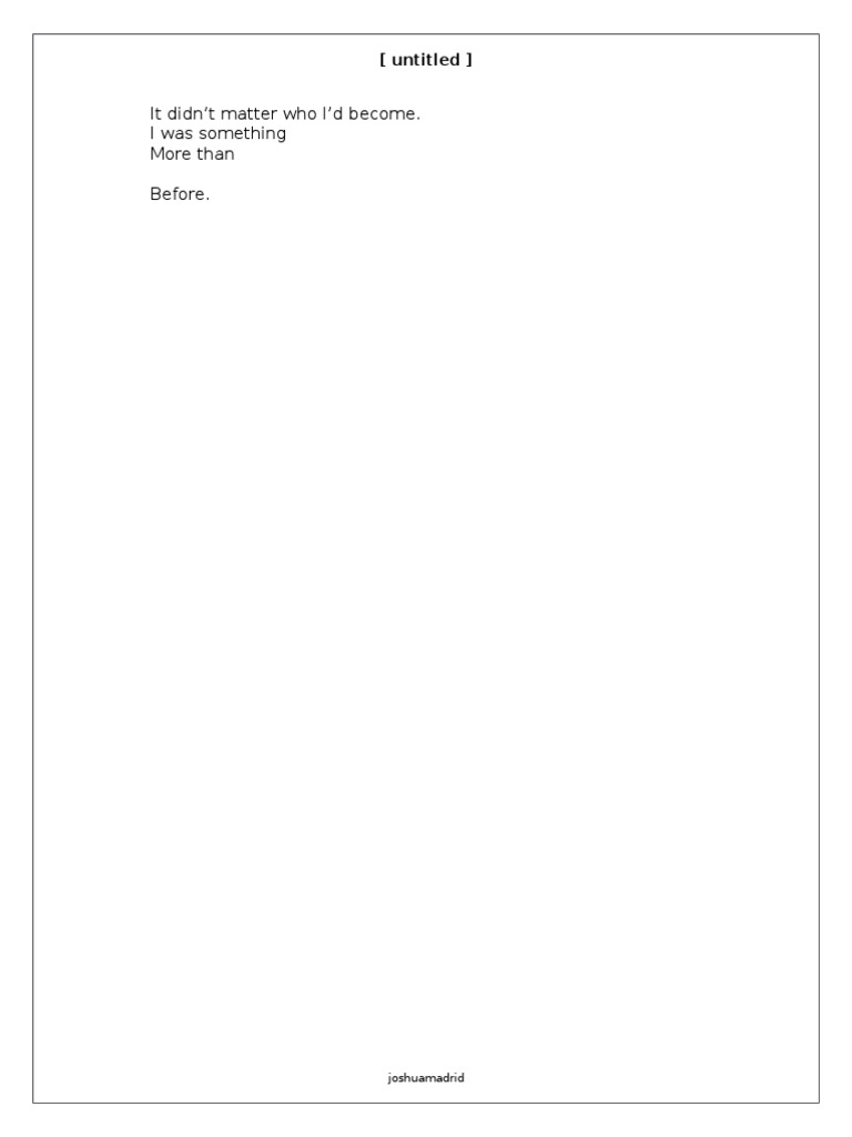 Personal Growth and Transformation Poem | PDF