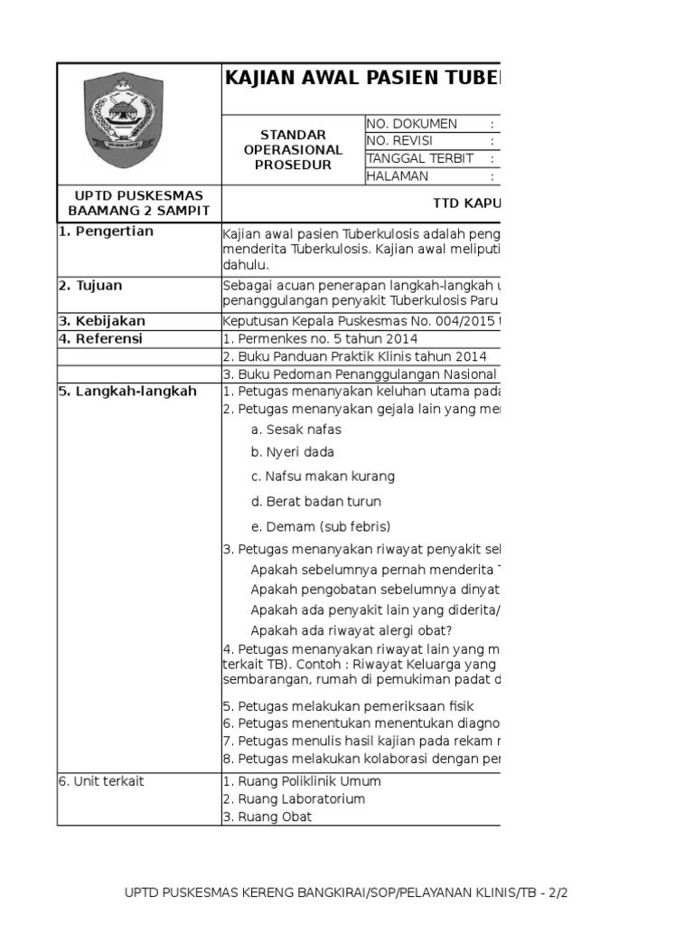 Contoh Sop Ukp | PDF