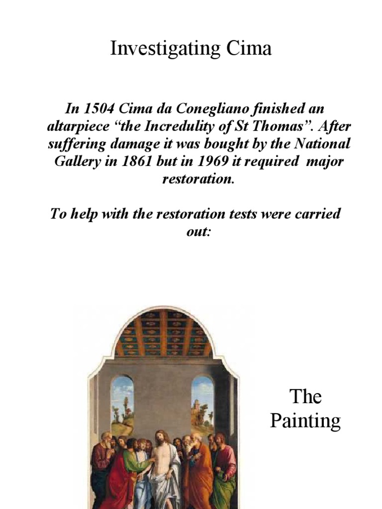 Restoration Analysis of Cima's Altarpiece | PDF | Physical Chemistry ...