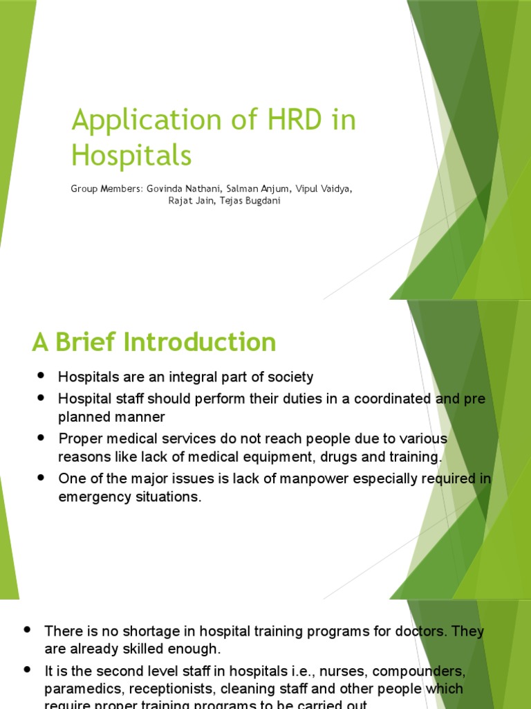 HRD Presentation Final | PDF | Hospital | Nursing