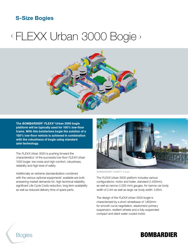 Bombardier Transportation FLEXX Urban 3000 Bogie | PDF | Suspension ...