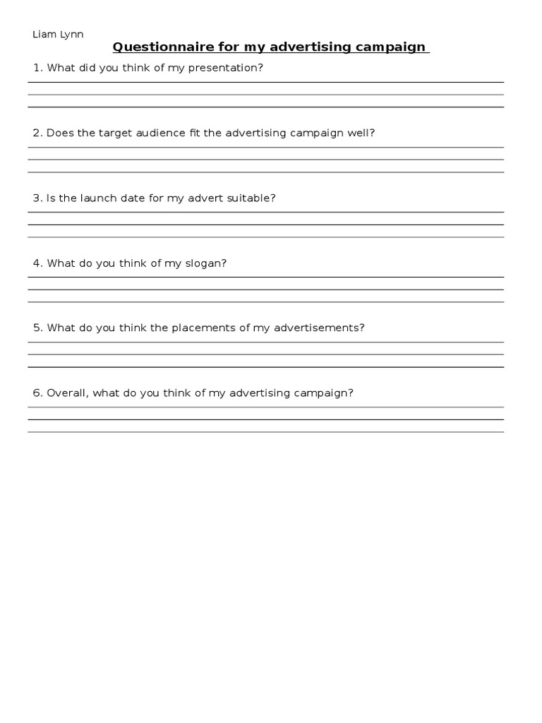 Questionnaire | PDF | Career & Growth