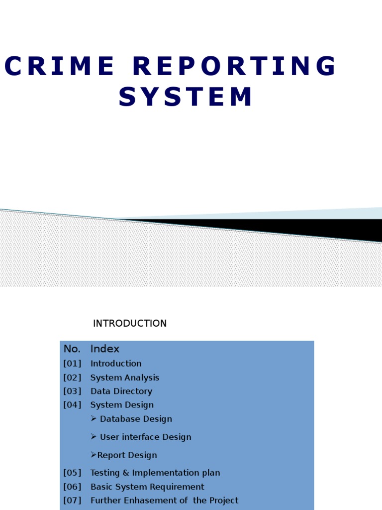 Crime Reporting System Overview | PDF | Php | Web Server