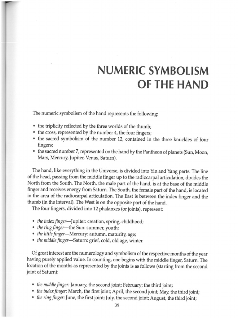 Numeric Symboliism of The Hand | PDF