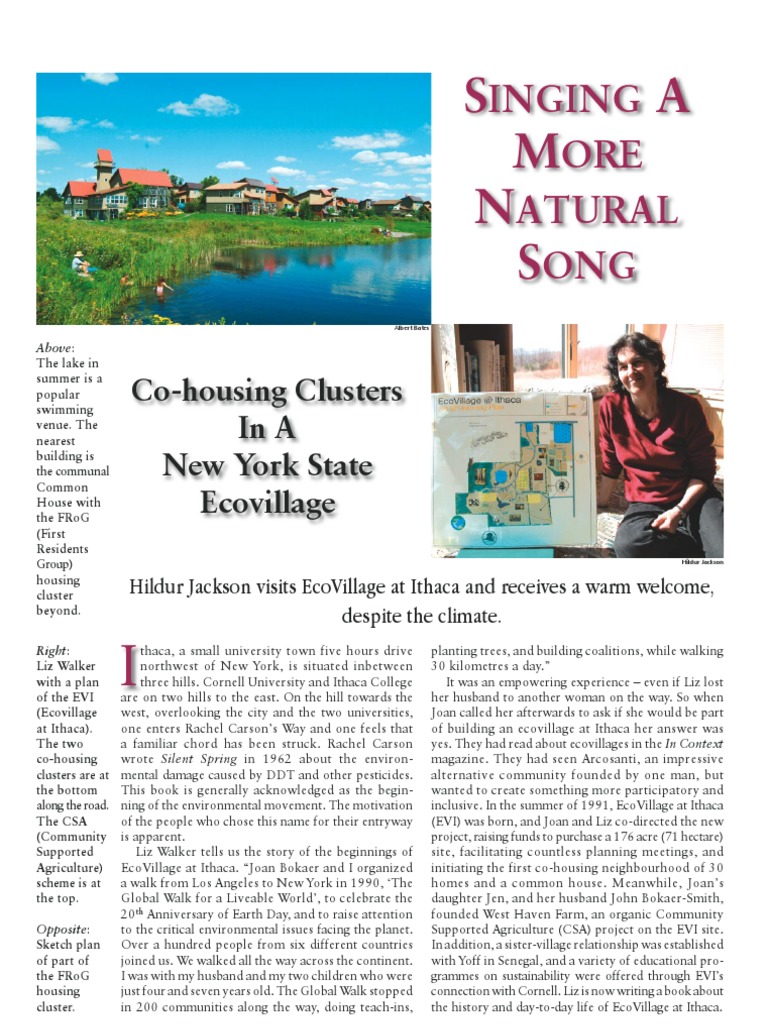 EcoVillage at Ithaca: Sustainable Living | PDF