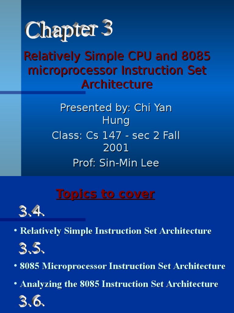 8085 Microprocessor Instruction Set Architecture | PDF | Central ...