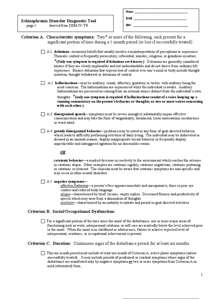 Schizo Tool | PDF | Schizophrenia | Delusion