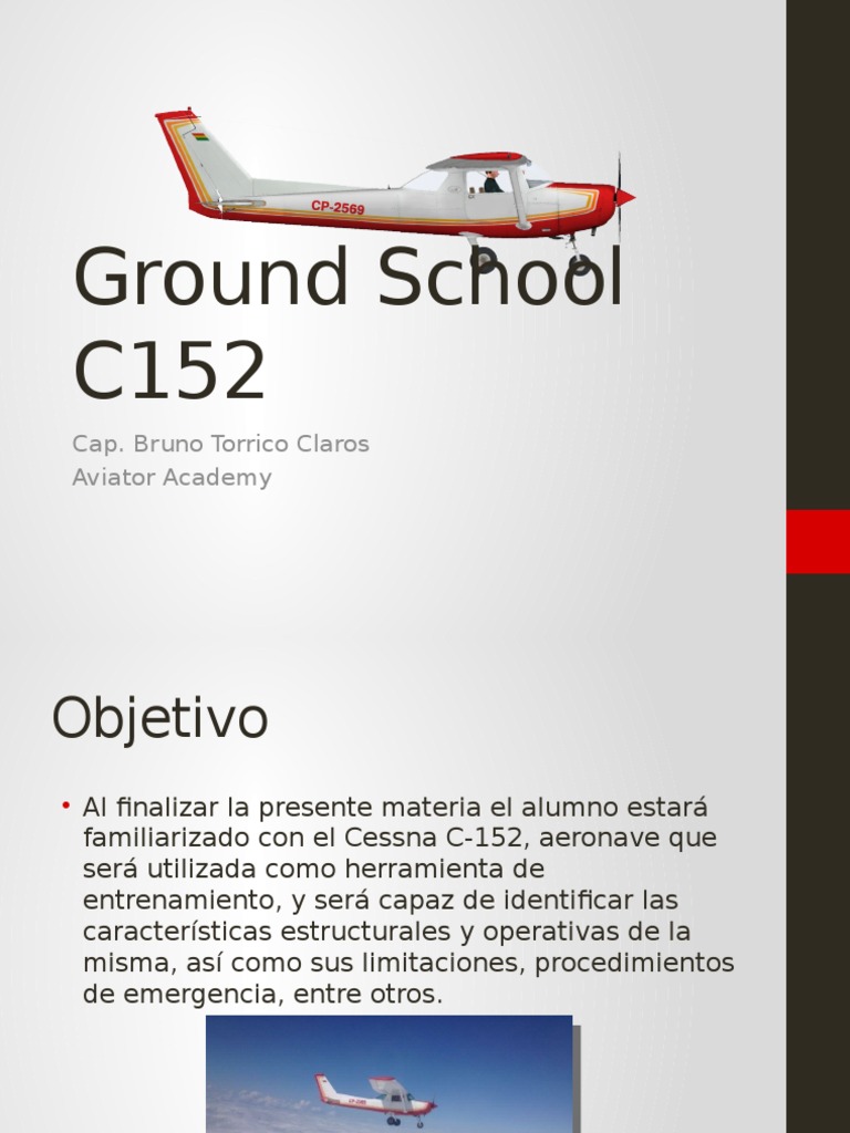 Introducción al Cessna C-152: Descripción General y Operación de la Aeronave | PDF | Tren de ...