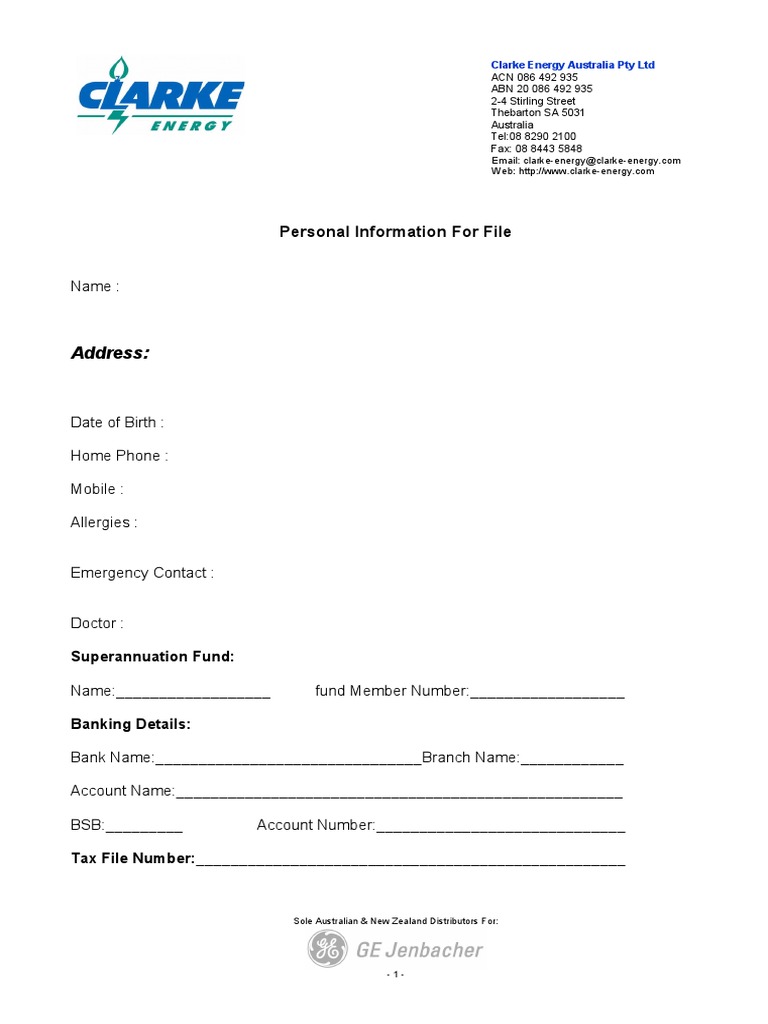 Personell Information | PDF