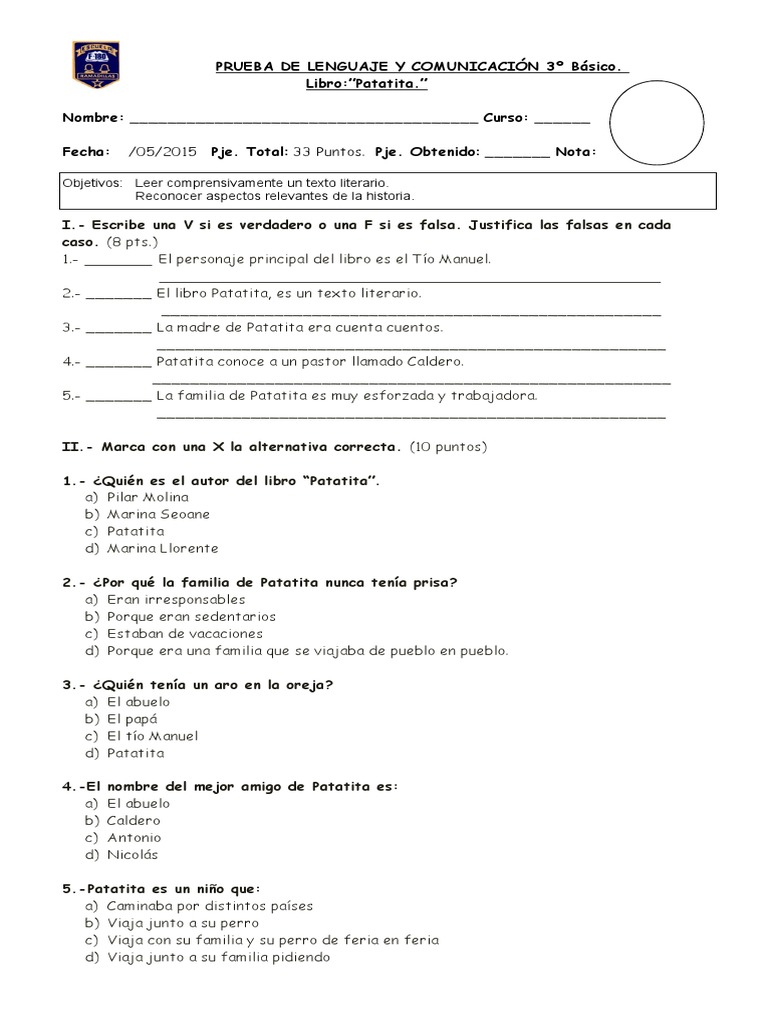 Prueba Patatita | PDF