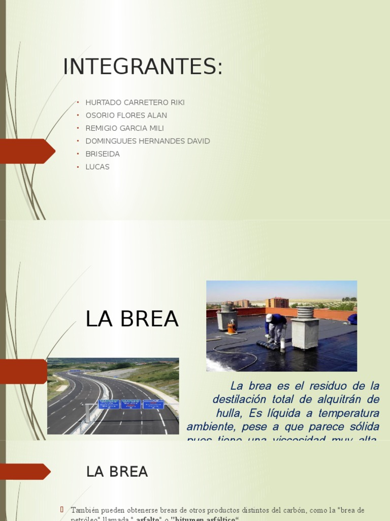 Usos y Tipos de Brea y Alquitrán | PDF | Materiales | Sustancias químicas