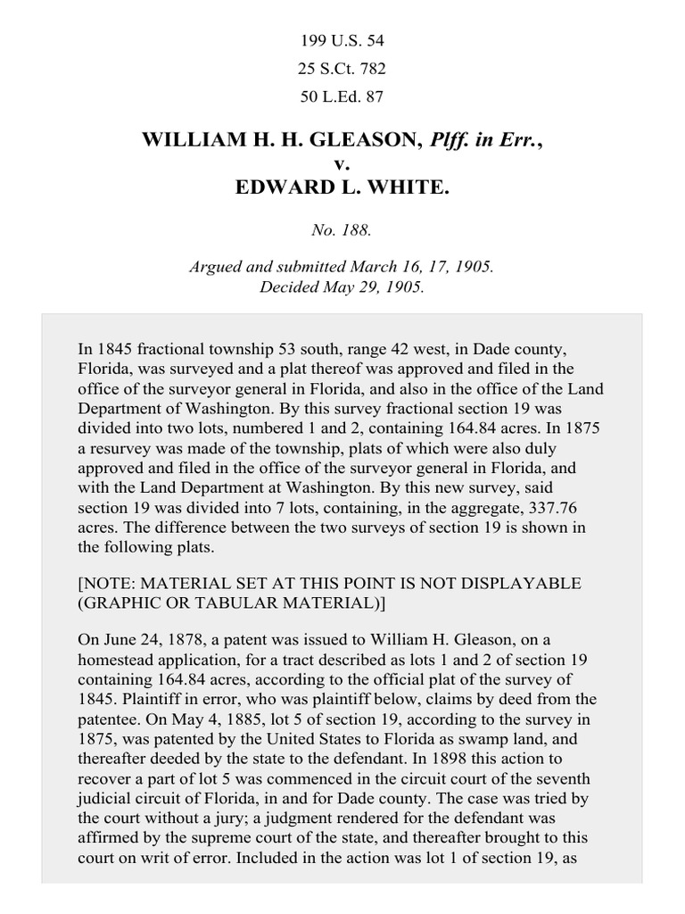 Gleason v. White, 199 U.S. 54 (1905) | PDF | Virginia Circuit Court ...