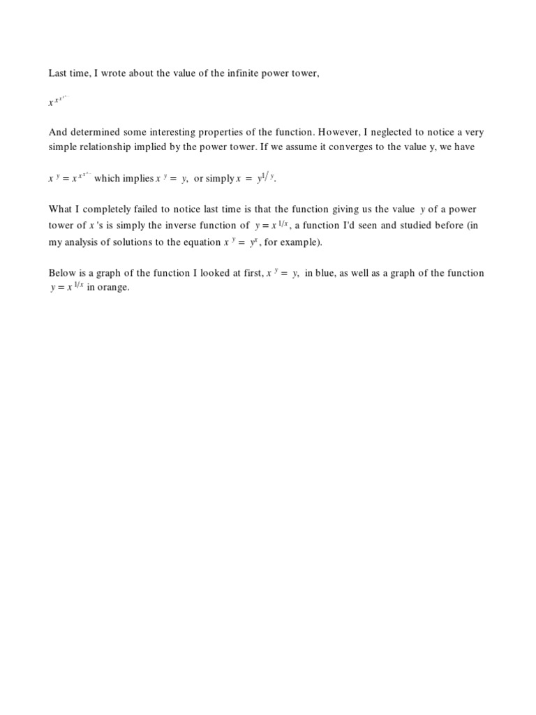 Power Tower Part 2 | PDF | Function (Mathematics) | Derivative