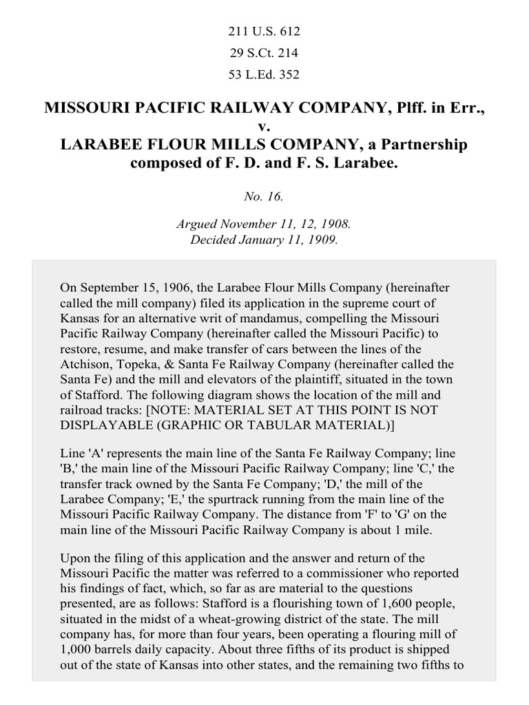 Missouri Pacific v. Larabee Flour Mills Case | PDF | Commerce Clause ...