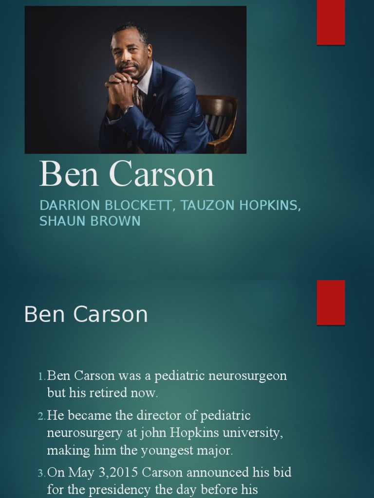 Ben Carson | PDF | Self-Improvement