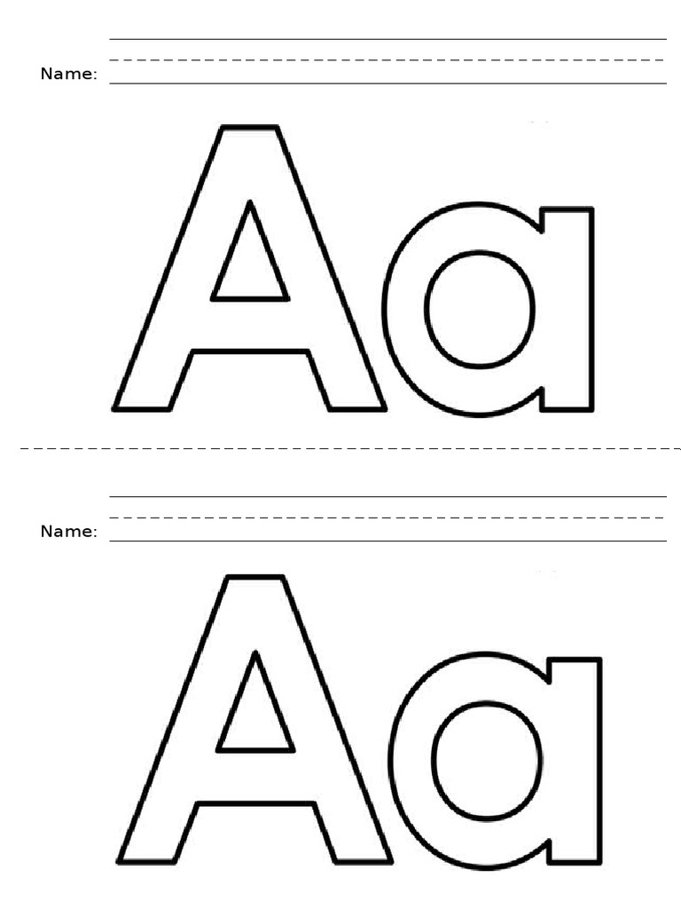 Kindergarten Letter A Collage Worksheet | PDF | Language Arts ...