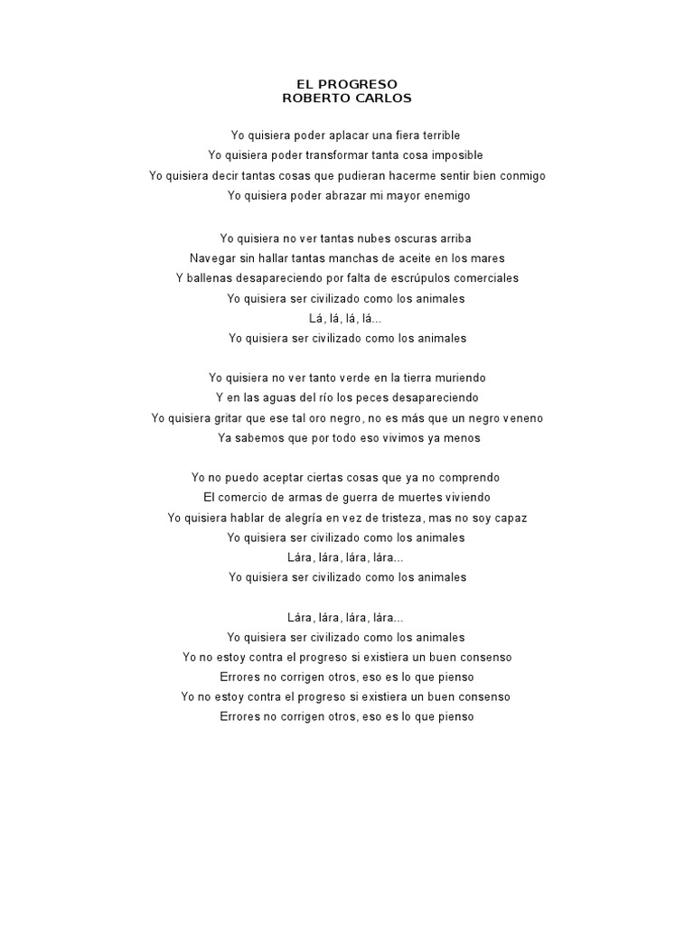 El Progreso Letra | PDF