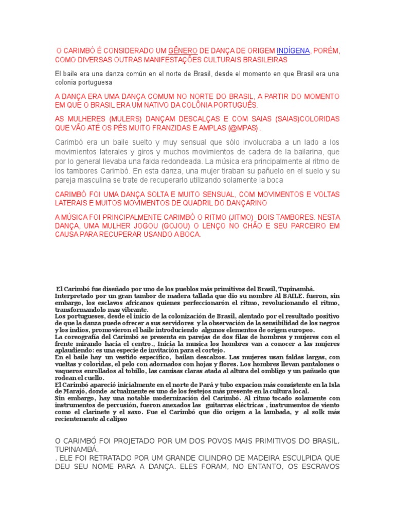 Car Imbo | PDF | Bailes | Entretenimiento