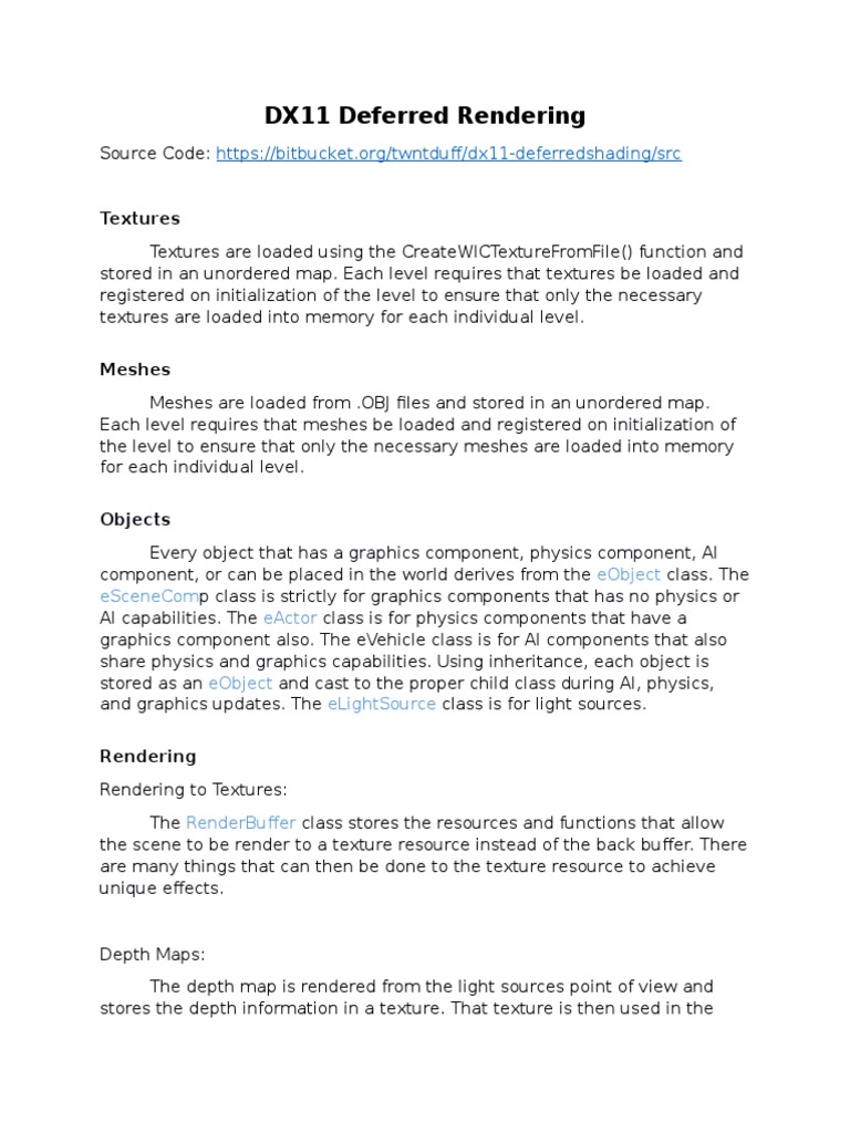 dx11 Deferredrendering | PDF | Texture Mapping | Rendering (Computer Graphics)