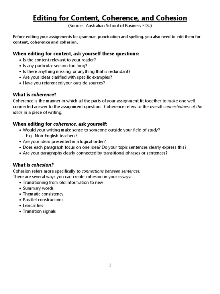 Coherence and Cohesion Edit 2 | PDF | Question | Sentence (Linguistics)