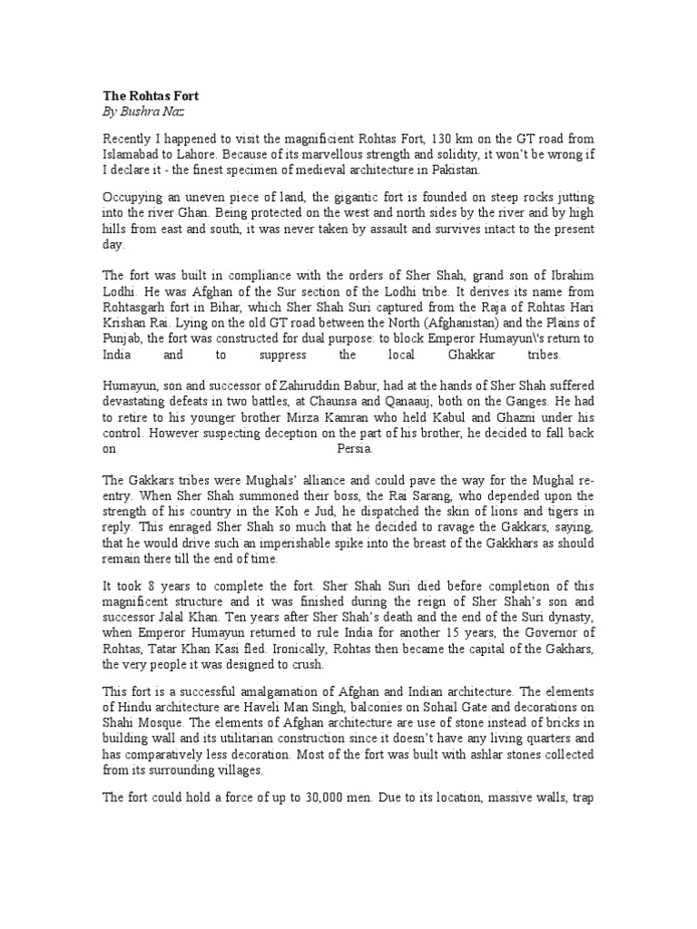 The Rohtas Fort | PDF