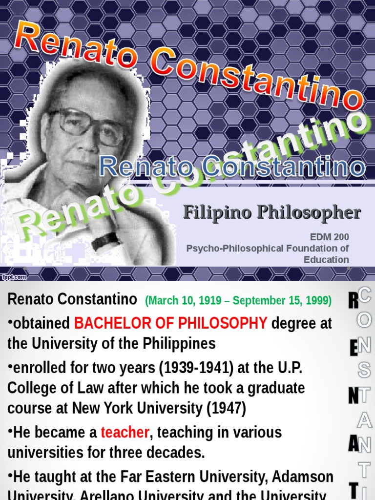 Renato Constantino | Philosophical Science | Science