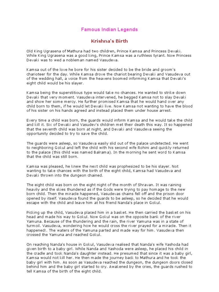 Famous Indian Legends | PDF | Mahabharata | Hindu Mythology