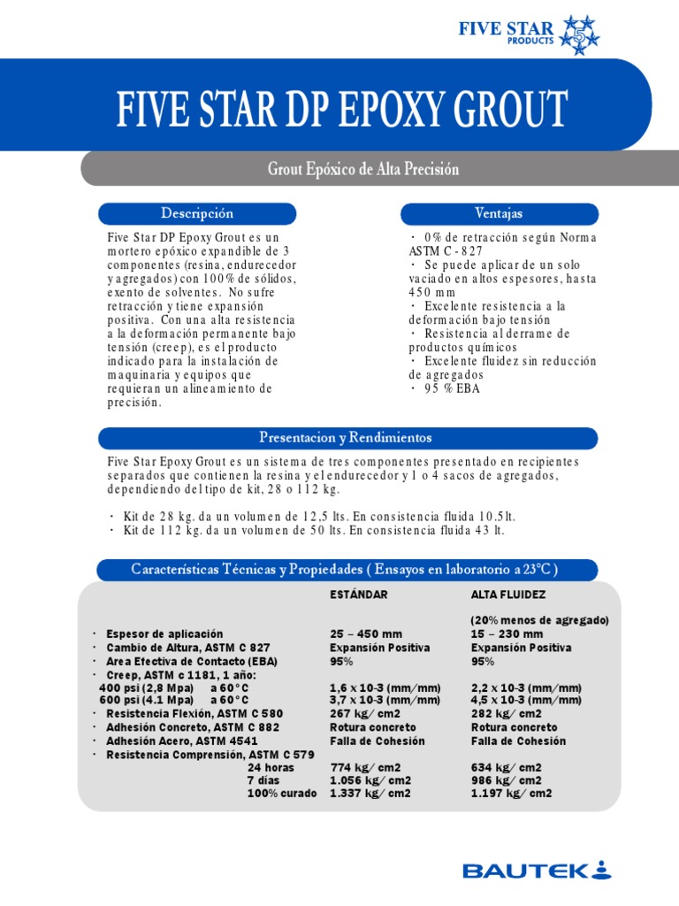 DP Epoxy Grout PDF | PDF | Epoxy | Adhesión