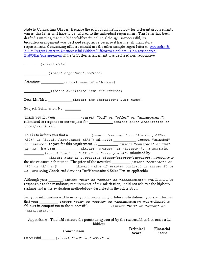 Sample of Regret Letter | PDF | Offer And Acceptance | Economies