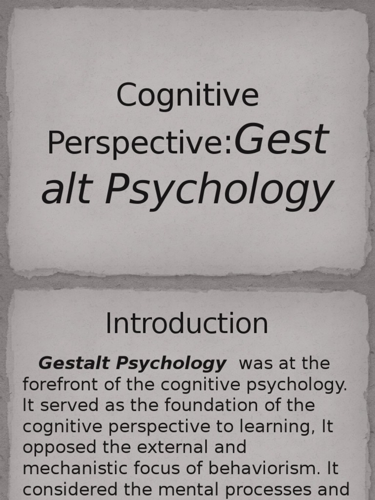 Cognitive Perspective