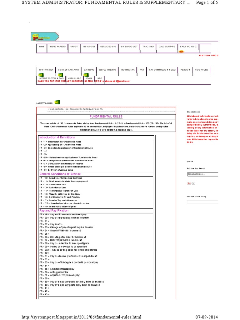 FR & SR - List of Rules | PDF | United States Foreign Service | Pension
